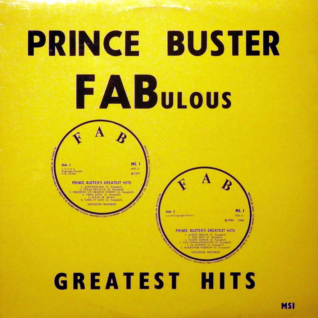 Prince Buster – Fabulous Greatest Hits Fab Fab Melodisc Music 1968 ... Prince Buster – Fabulous Greatest Hits Fab Fab Melodisc Music 1968 ...
